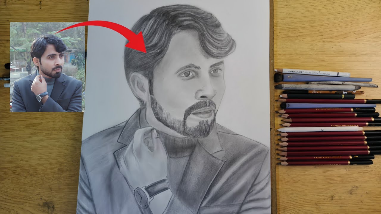 Mnsrb | Sketch of MNSRB | Sketching By HAMZA) step by step) how to draw ...