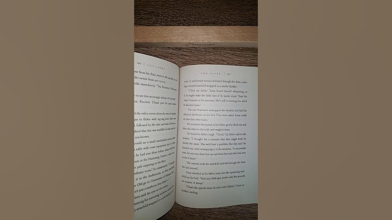 The Giver Chapter 19 - YouTube