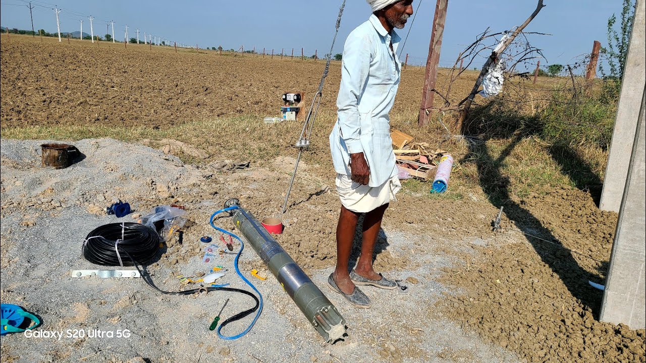 Texmo 5Hp Single Phase submersible pump installation - YouTube