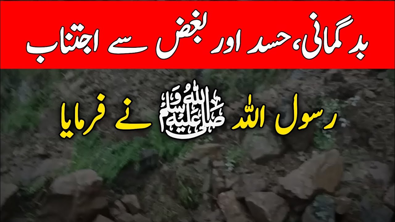 Bad Gumani,Hasad Aur Bughz Se Ijtinaab | Avoiding suspicion, jealousy and malice | Islamic ...