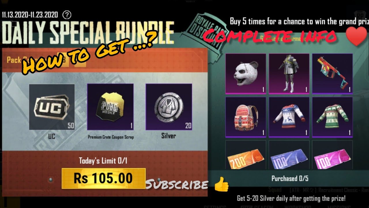 DAILY SPECIAL BUNDLE / EVENT / PUBG MOBILE - YouTube