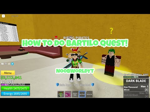 How to do Bartilo Quest (Colosseum Quest) ~ Blox Frutis [Roblox] - YouTube
