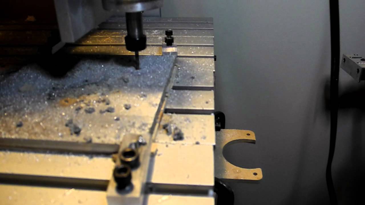 CNC cutting aluminium (first try). - YouTube