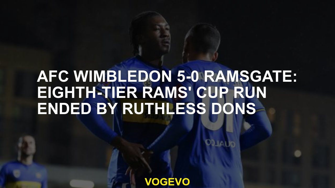 AFC Wimbledon 5-0 Ramsgate: Eighth-tier Rams' cup run ended by ruthless ...