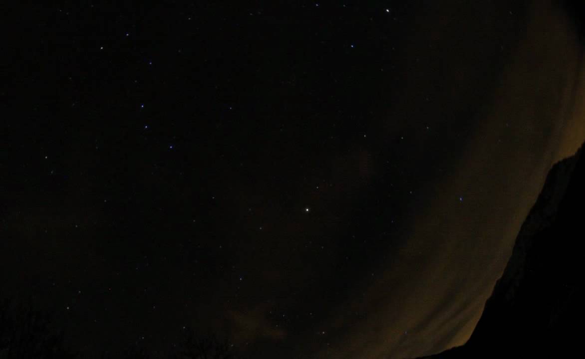 Night sky rotation during winter. See the Big Dipper moving. Rotation ...
