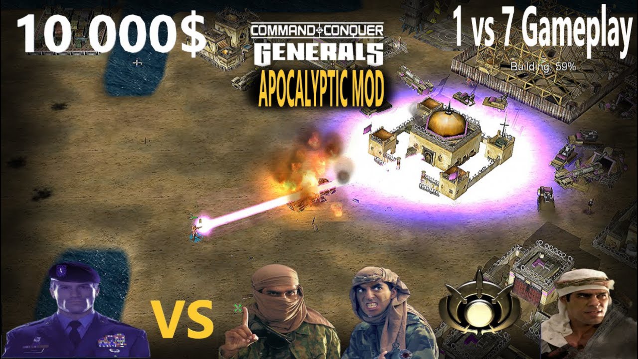 USA SUPREME COMMANDER VS GLA GENERALS! Command and Conquer Generals ...
