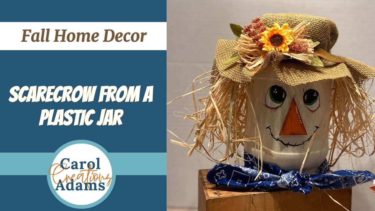 DIY Scarecrow Craft | How to Make a Scarecrow from a Plastic Container ...