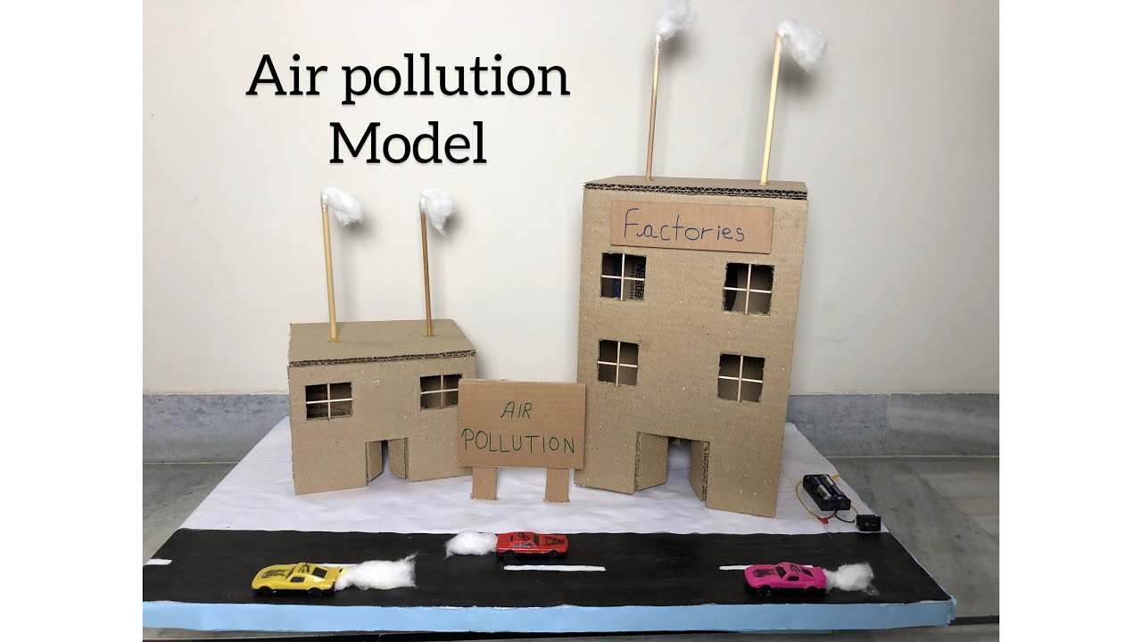 Air pollution model with cardboard - YouTube