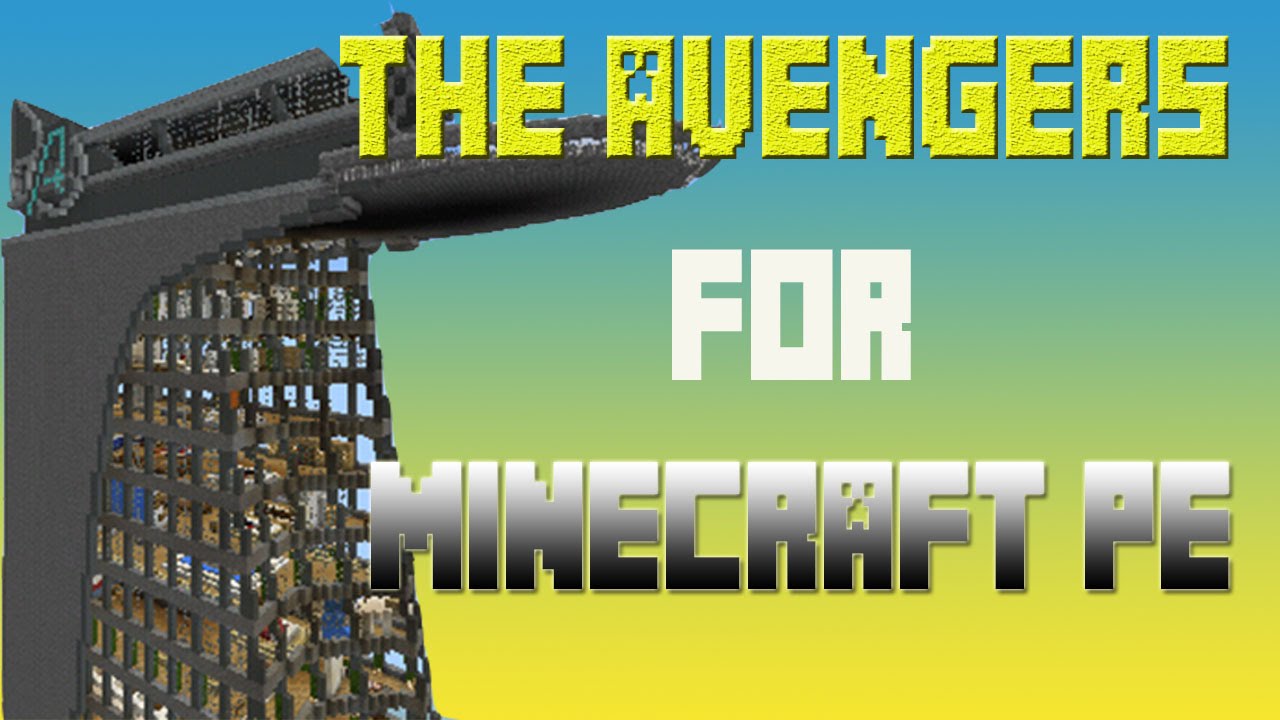 Minecraft PE (The Avengers Tower Building) - YouTube