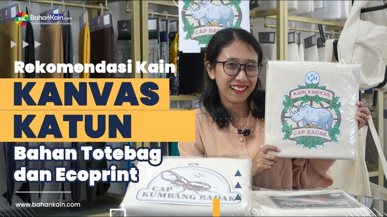 Rekomendasi Kain Kanvas 100% Katun Bahan Totebag dan Ecoprint! Review ...