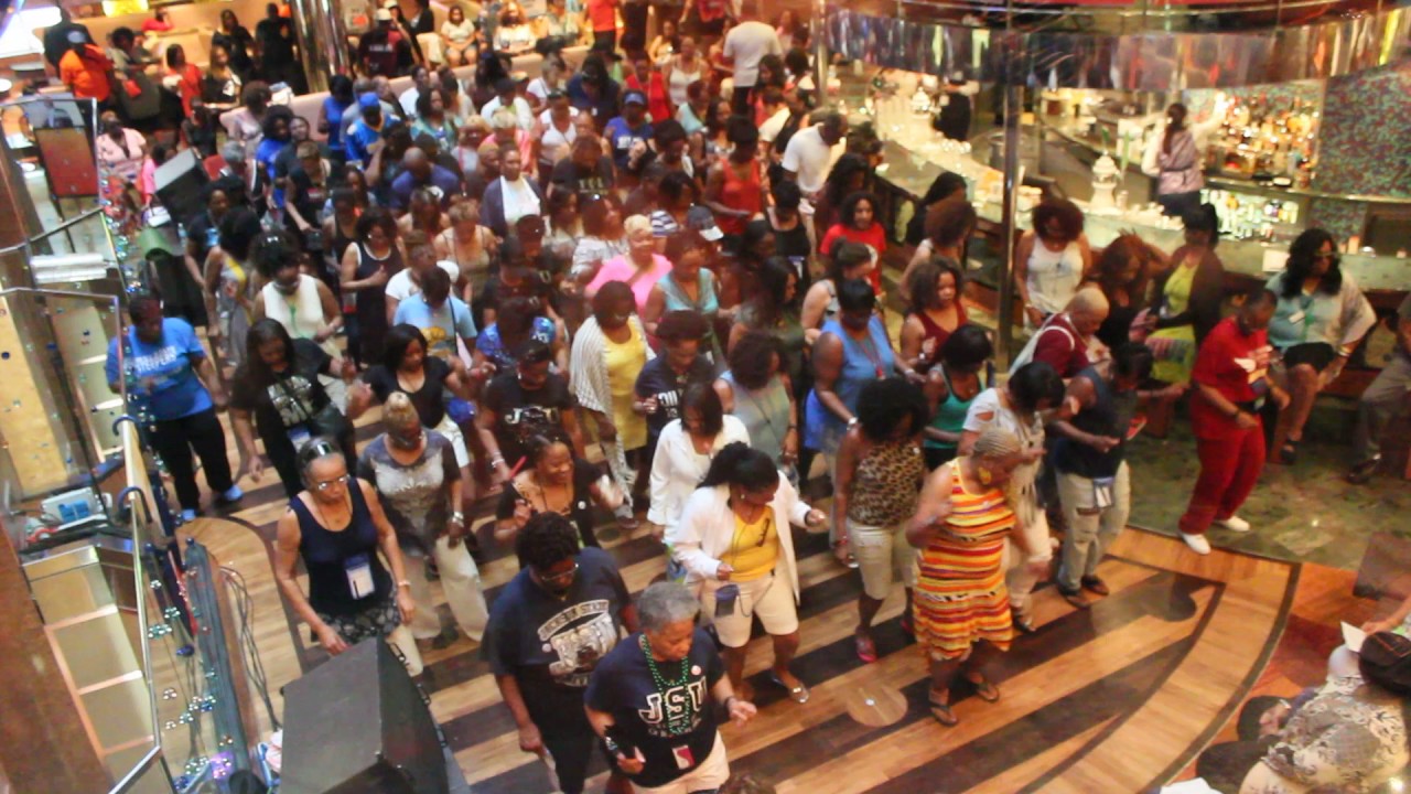Tom Joyner Fantastic Voyage 2017 Line Dance Class "Bikers Shuffle ...