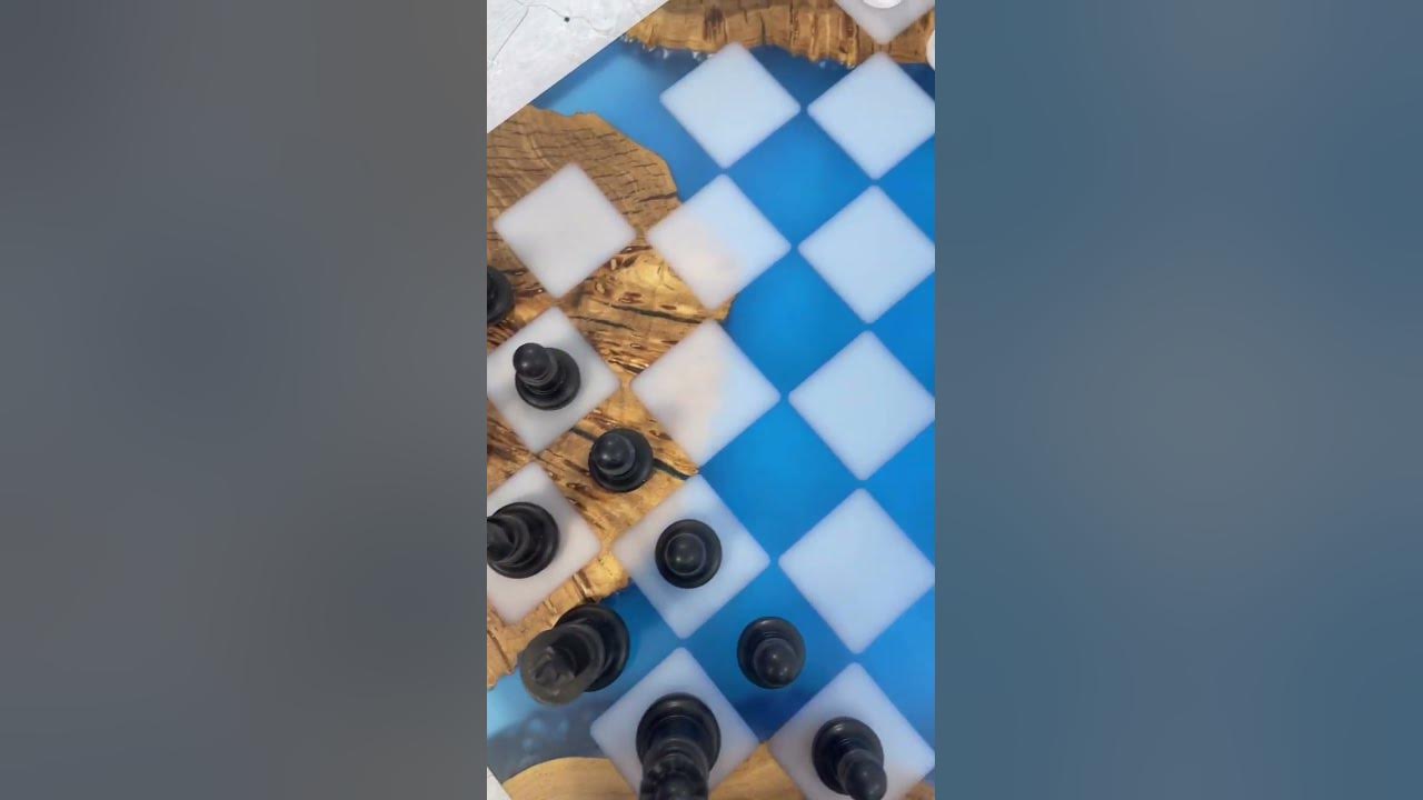 Шахматы с подсветкой из эпоксидной смолы шахматы Chess