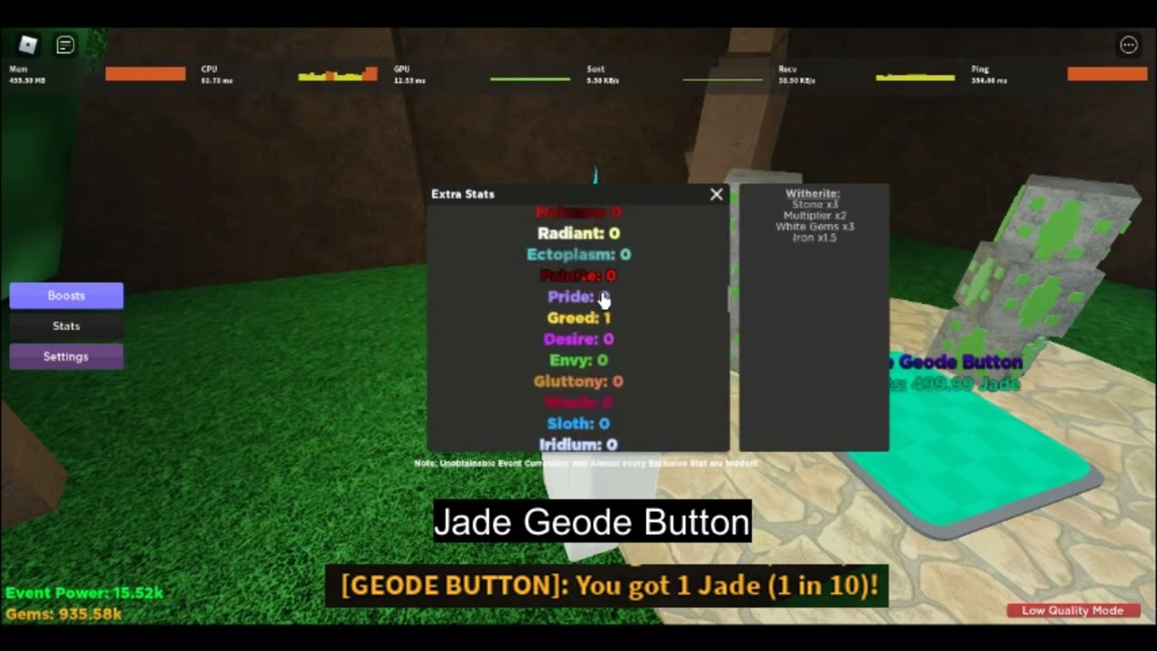 Jade geode button in Button Simulator: E.D - YouTube