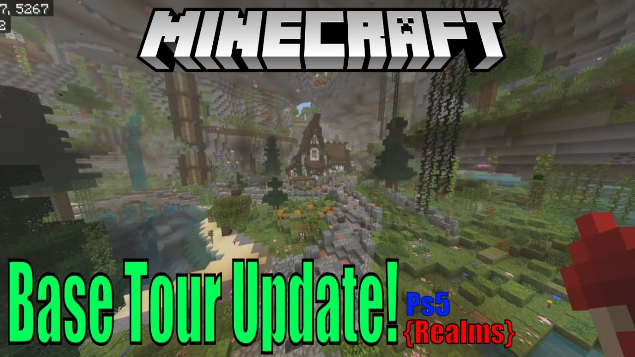 Minecraft Underground Survival Base Tour Update On Realms! - YouTube