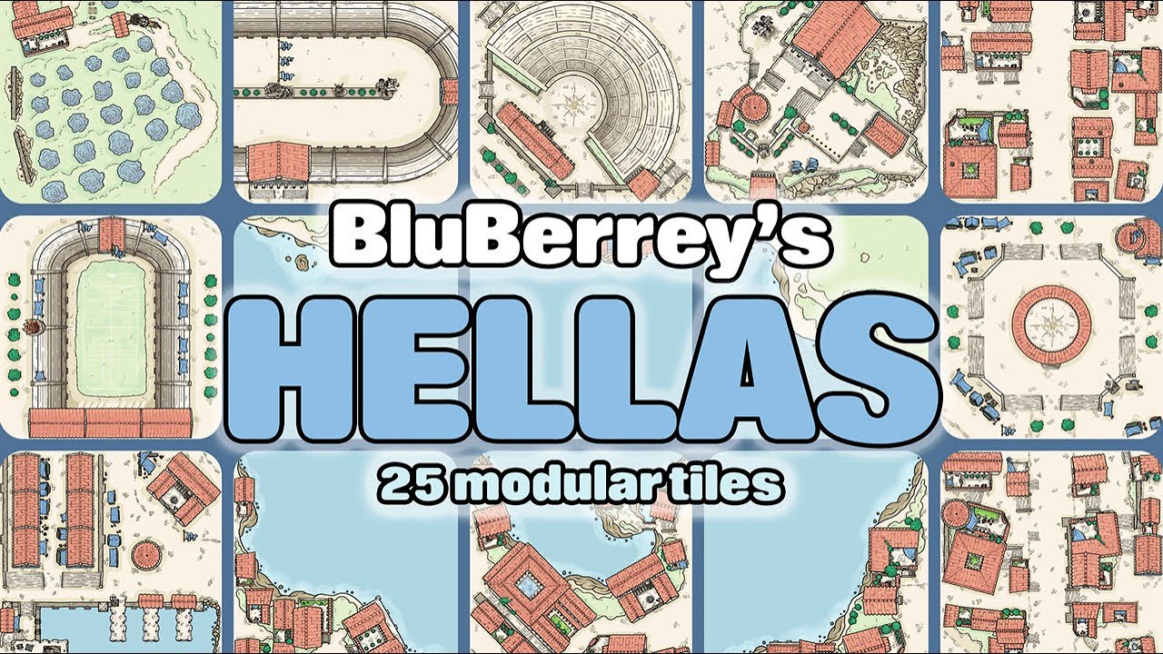 Greek Themed Modular tile pack Showcase | + City Map Build! - YouTube
