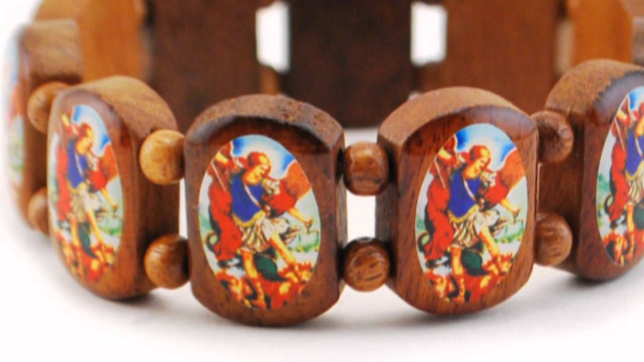 Brazilian Wood St. Michael Bracelet - YouTube