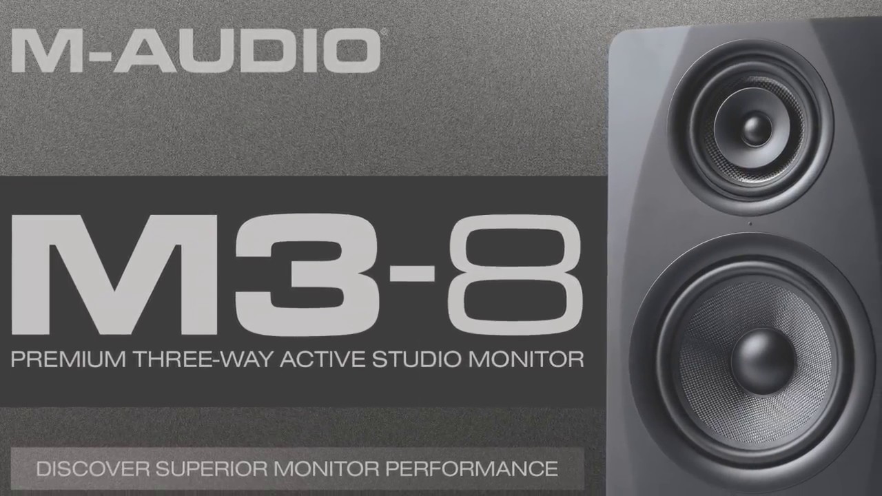 M-Audio M3-8 Active Professional Studio Monitor Speakers - YouTube