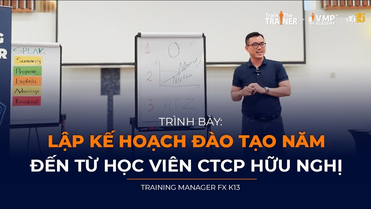 Phần trình bày kế hoạch đào tạo năm từ Training Manager của CTCP Hữu ...