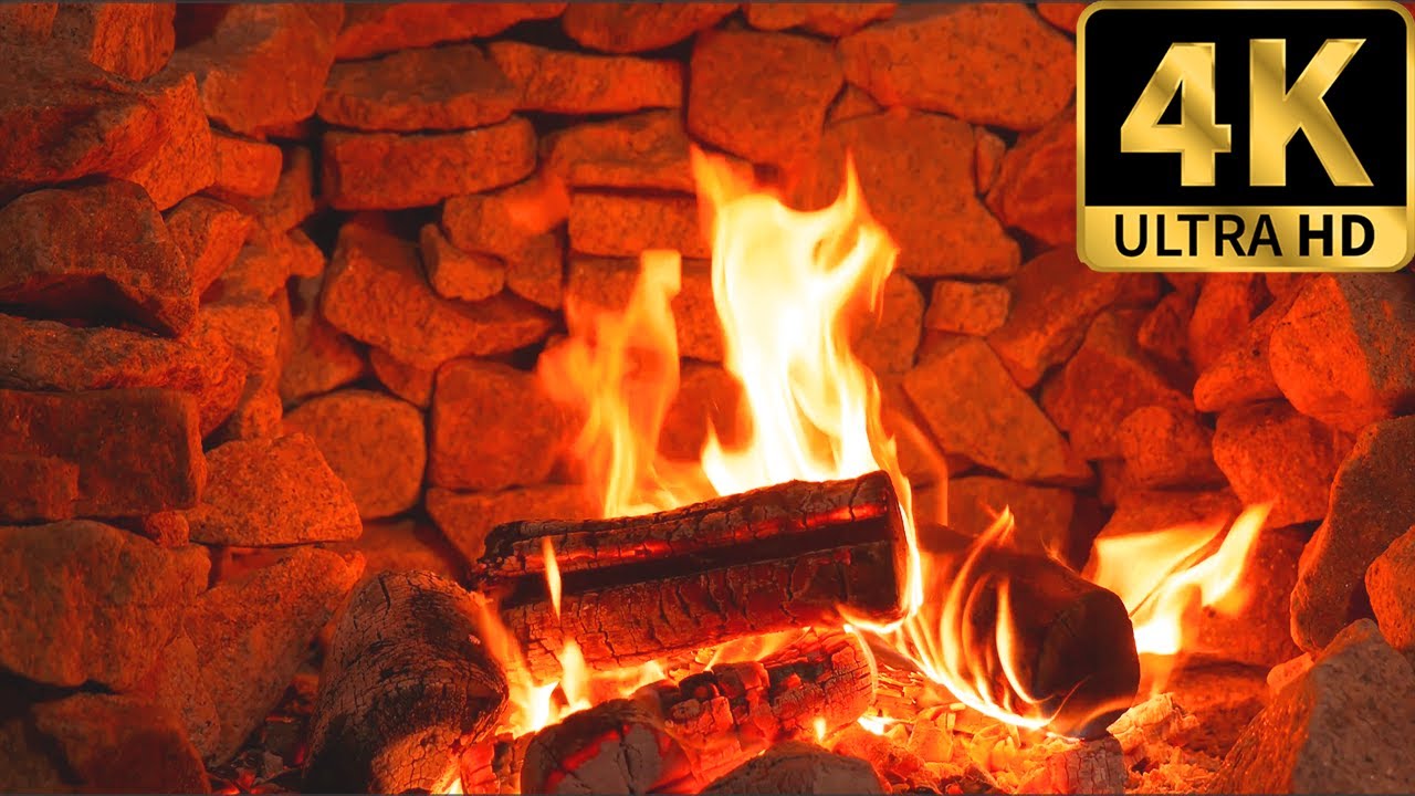 Warm And Cozy Winter NYC Ambience At Night - 3 Hours of Crackling Fire ...
