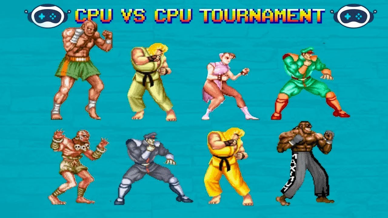 STREET FIGHTER 2 - THE NEW CHALLENGERS - CPU Vs CPU FULL AI TOURNAMENT ...