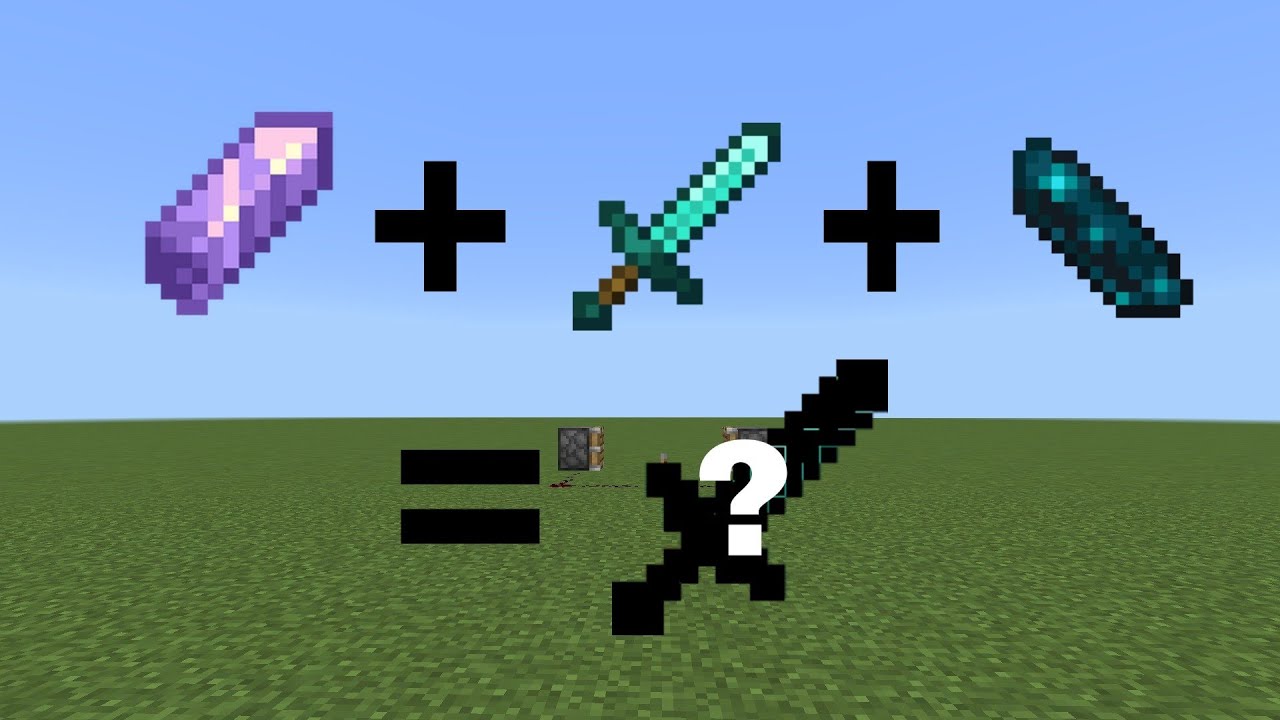 echo shard + amethyst shard + diamond sword combined 🤔 in minecraft # ...