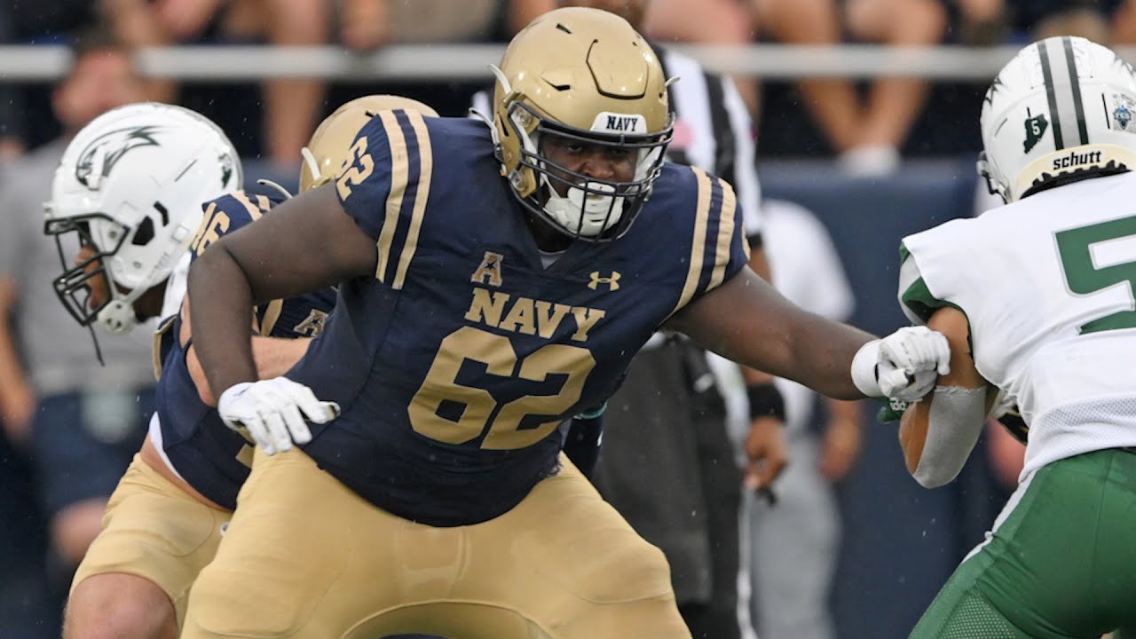 Navy Football Left Guard Javan Bouton Interview (USF Week) - YouTube
