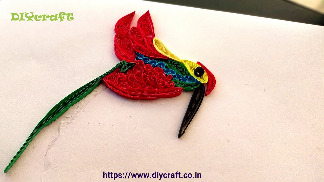 How to make quilling bird - how to make bird with quilling paper ...