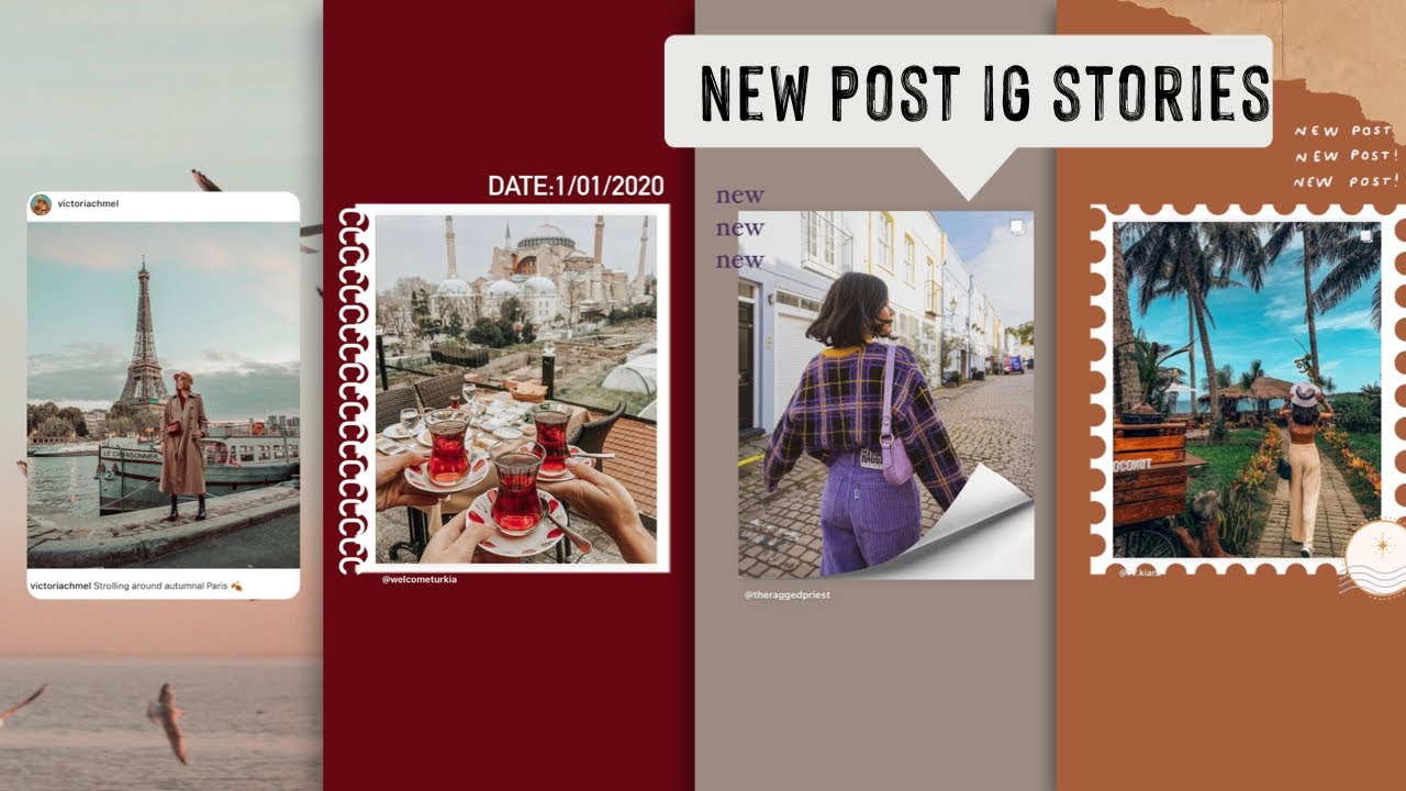 6 CREATIVE NEW POST INSTAGRAM STORY IDEAS || How to add background ...