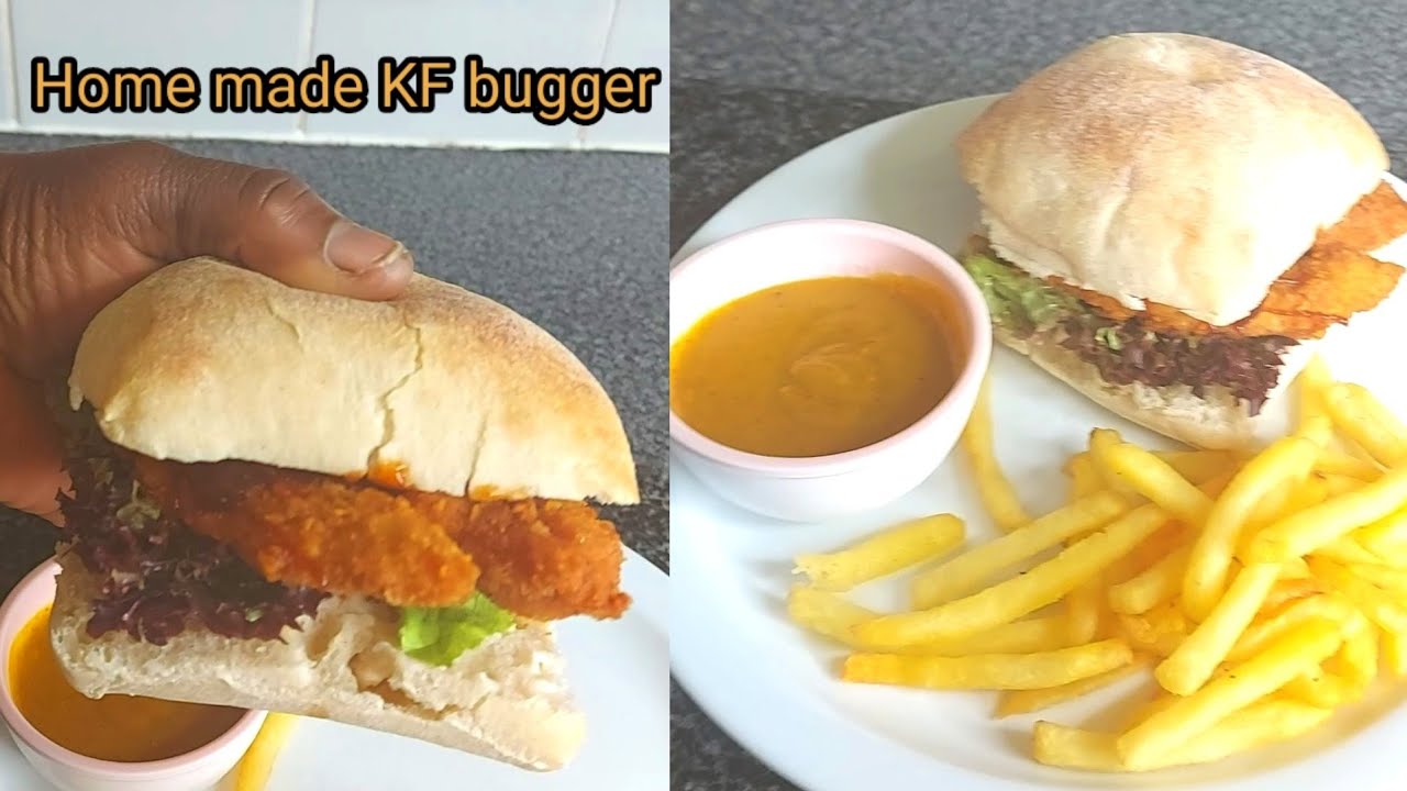 A delicious home made chicken KFC bugger 🍔👌💗 - YouTube