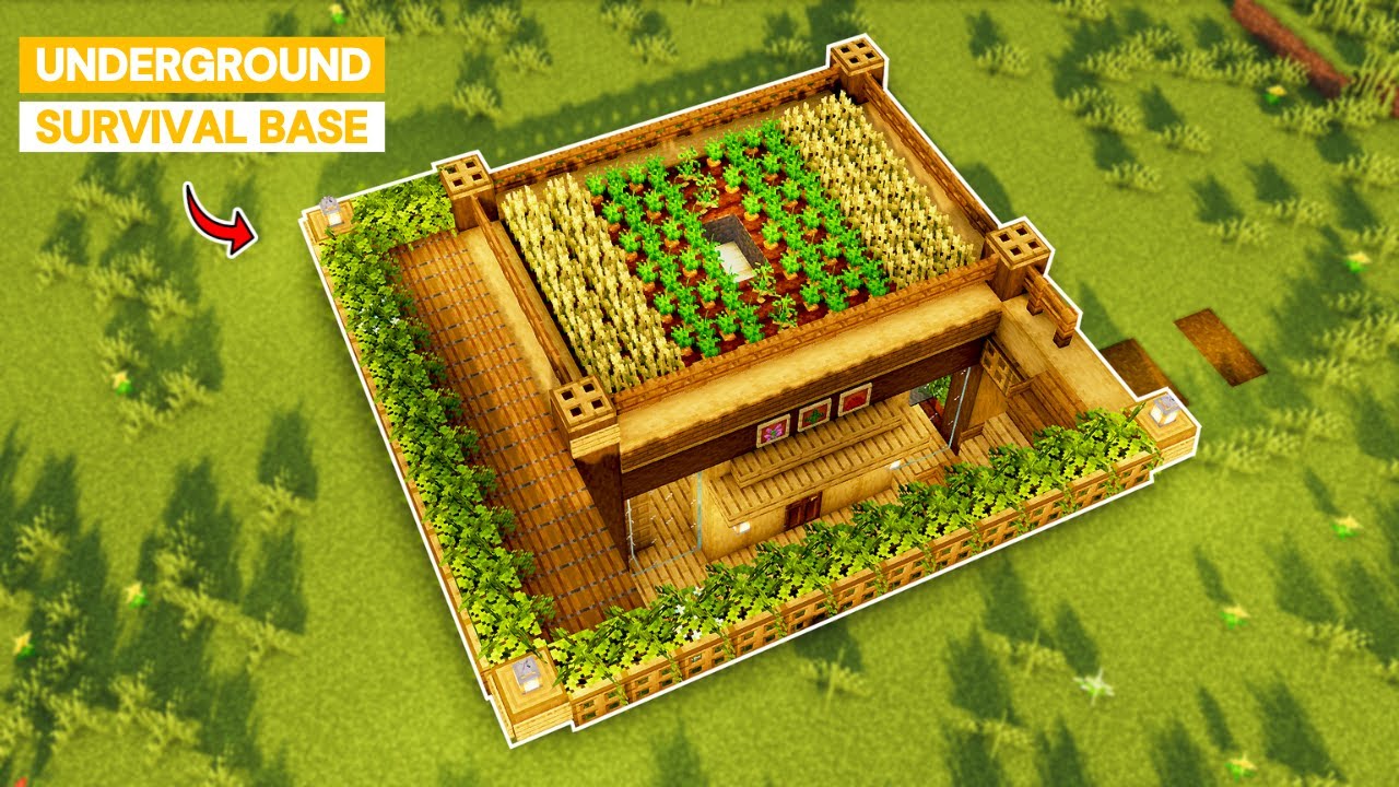 How To Build An Underground Survival Base In Minecraft - Step By Step ...