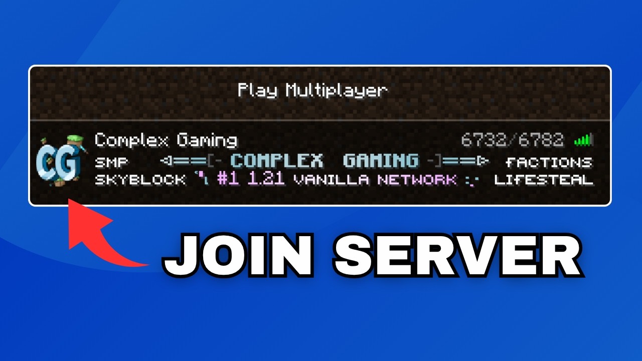 How to Join Complex Gaming Minecraft Server (Complex Gaming Server IP ...