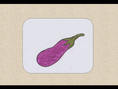 How to draw Brinjal for kids - YouTube