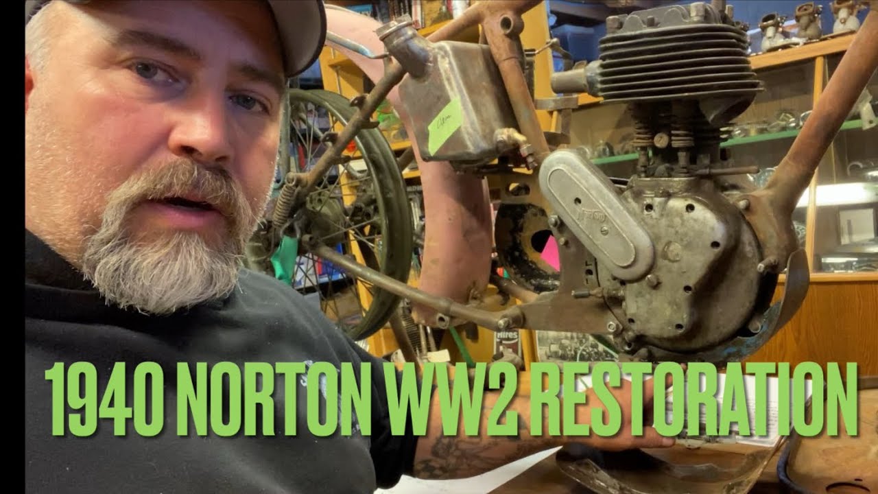 1940 Norton 16H WW2 restoration Part 3 . British War Department ...