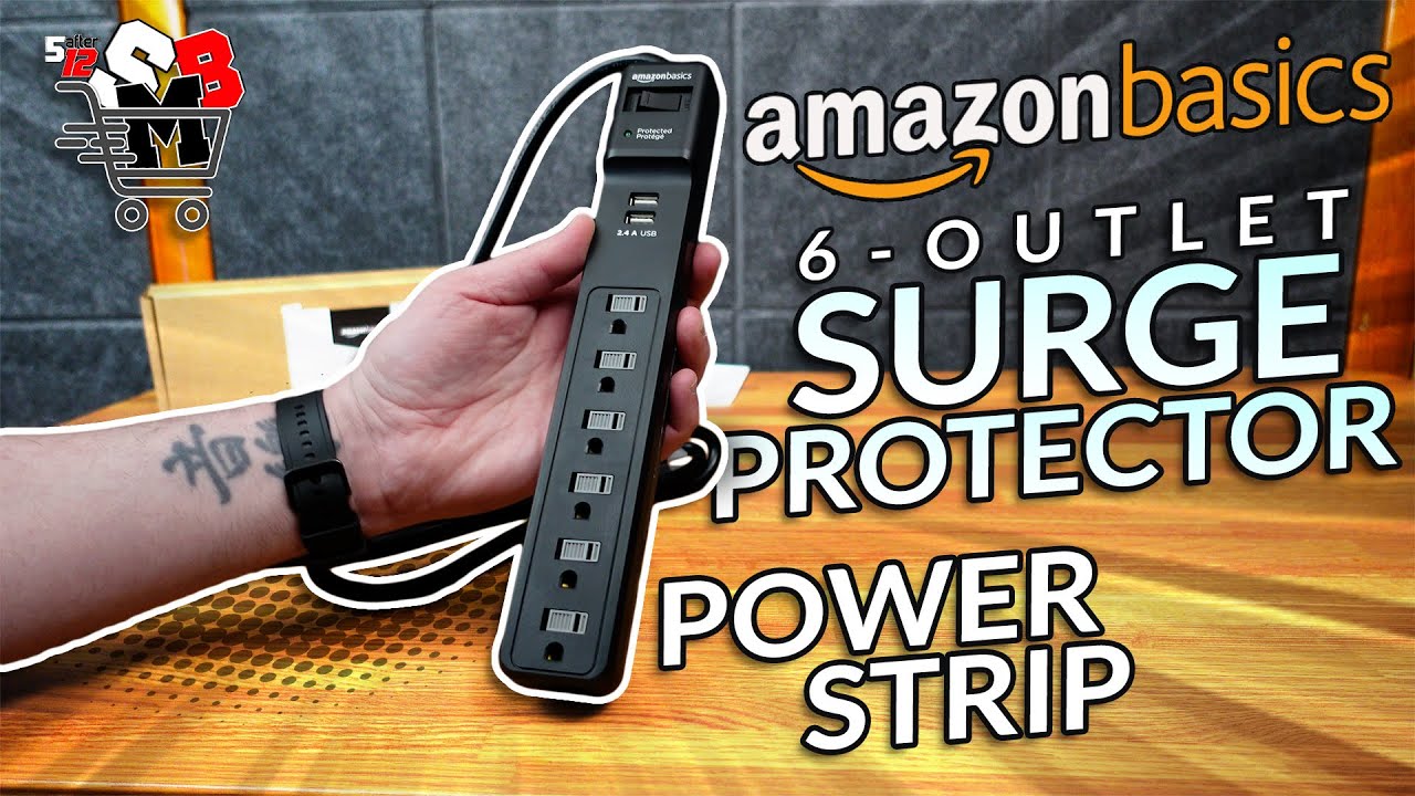 Amazon Basics 6-Outlet Surge Protector Power Strip - YouTube