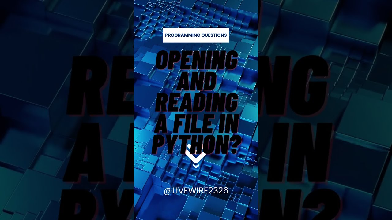 Opening And Reading A File In Python YouTube Opening And Reading A File In Python YouTube