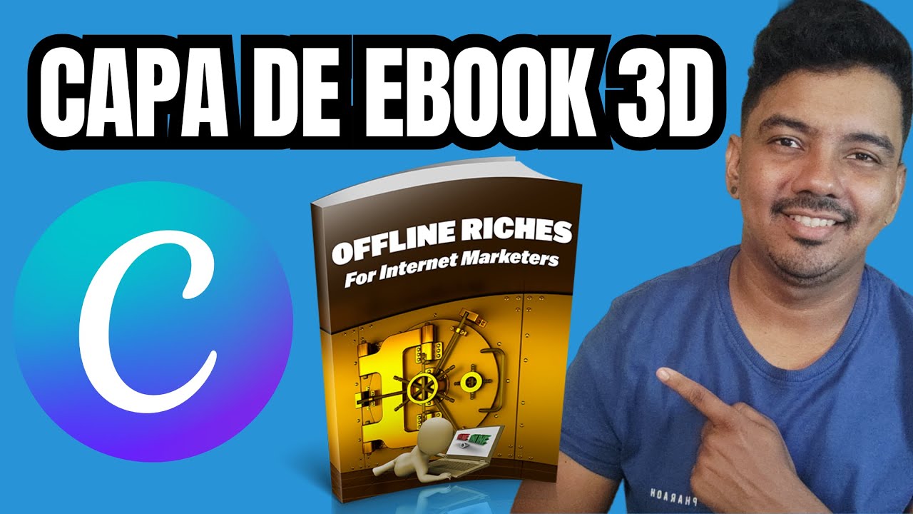 como fazer uma capa de ebook 3d no canva passo a passo - YouTube