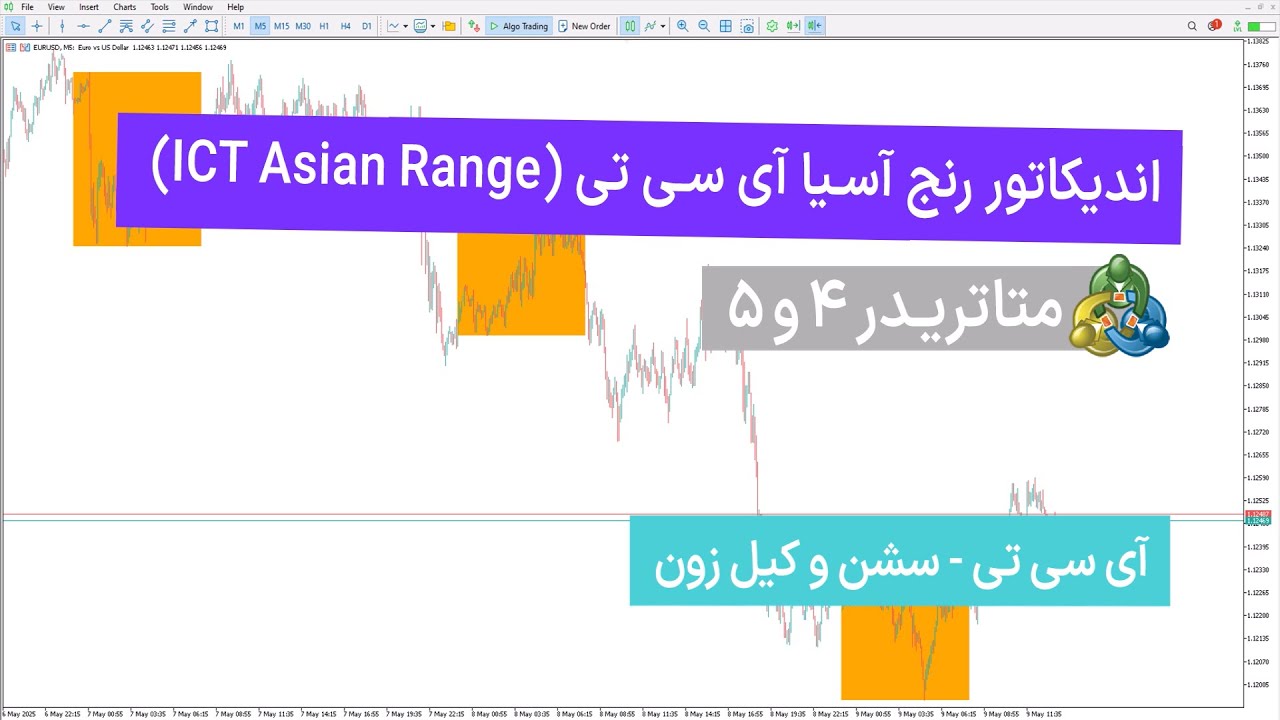 🚀 ‫اندیکاتور رنج آسیا (ICT Asian Range) آی سی تی برای متاتریدر 4/5 ...