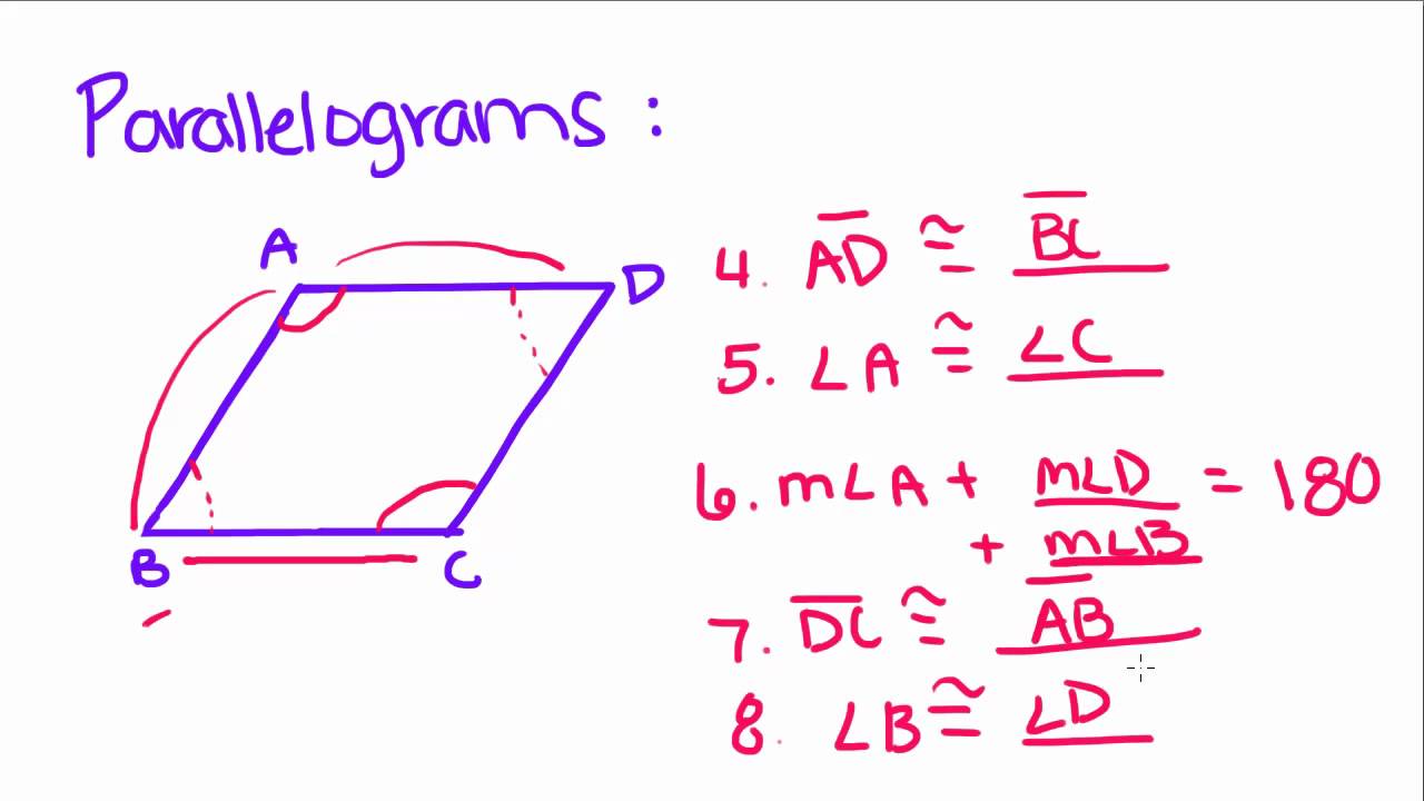 Introduction to Geometry - 32 - Parallelograms - YouTube