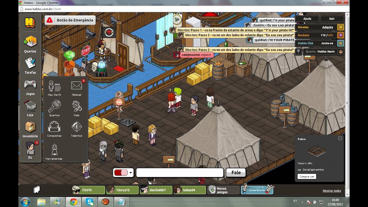 Ganha emblema do navio pirata habbo - YouTube