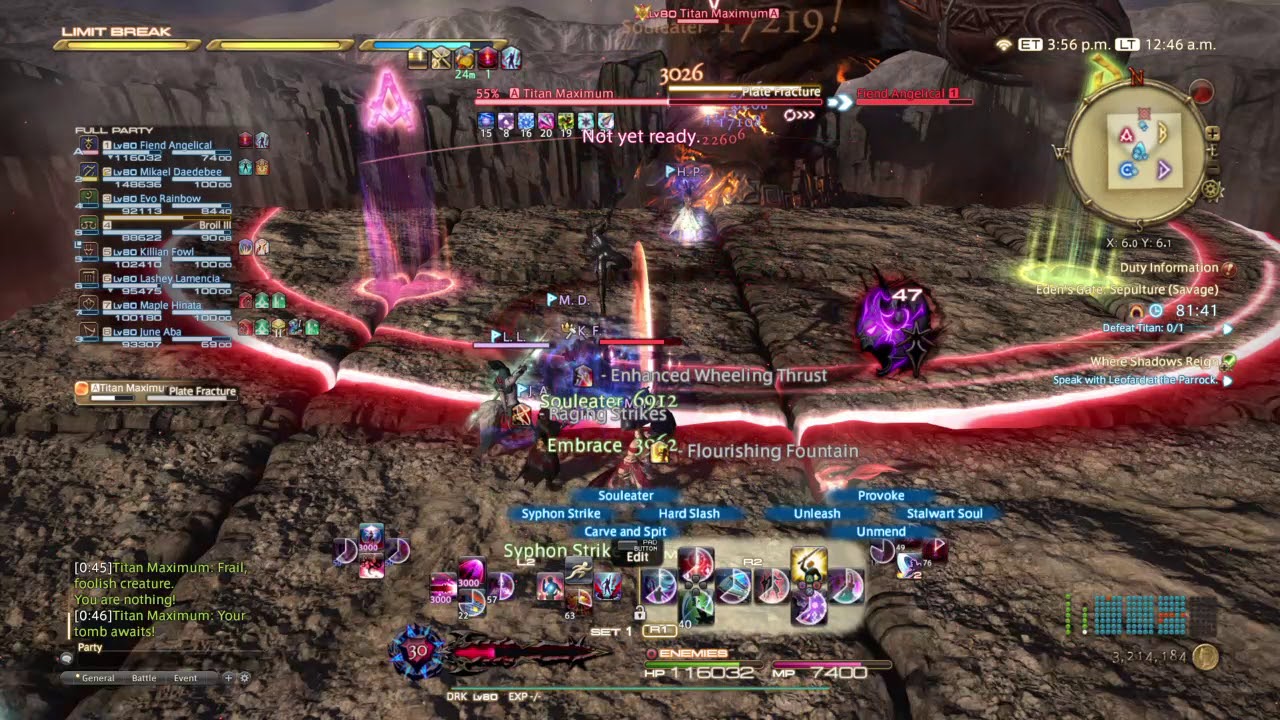FINAL FANTASY XIV | E4S Enrage (sort of?) DRK POV - YouTube