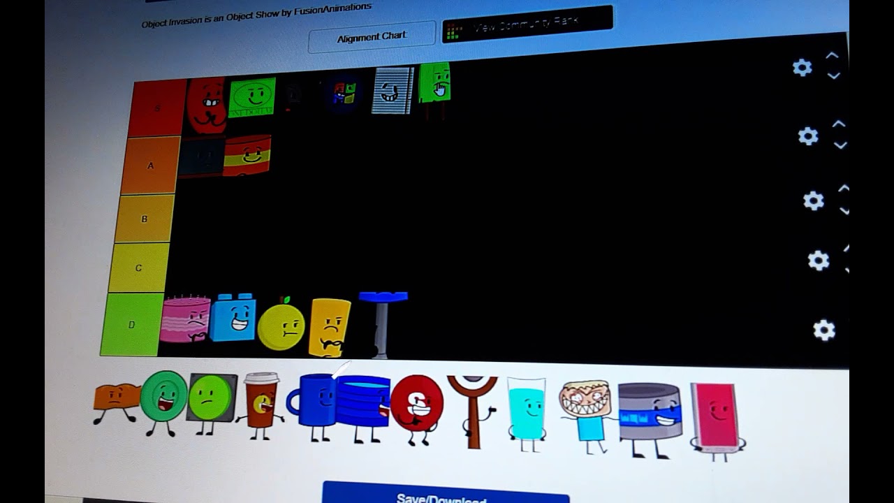 spongebobs vlog #23 object invasion tier list - YouTube