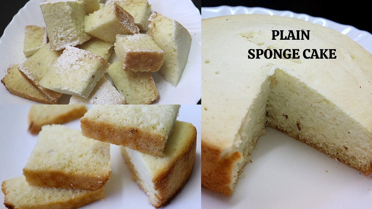 Plain Sponge Cake |Easy Sponge Cake in Pan Recipe |How To Make Basic ...