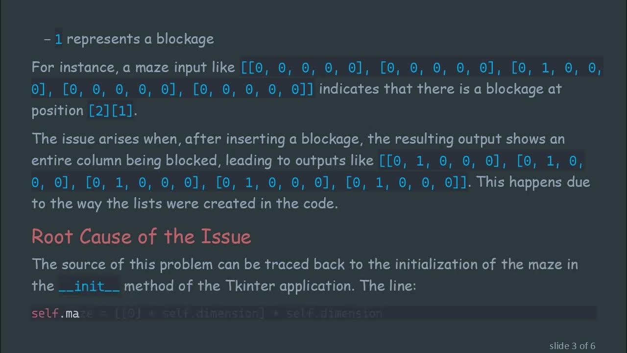 Building a Tkinter GUI for the A* Algorithm: Solving Maze Blockage ...