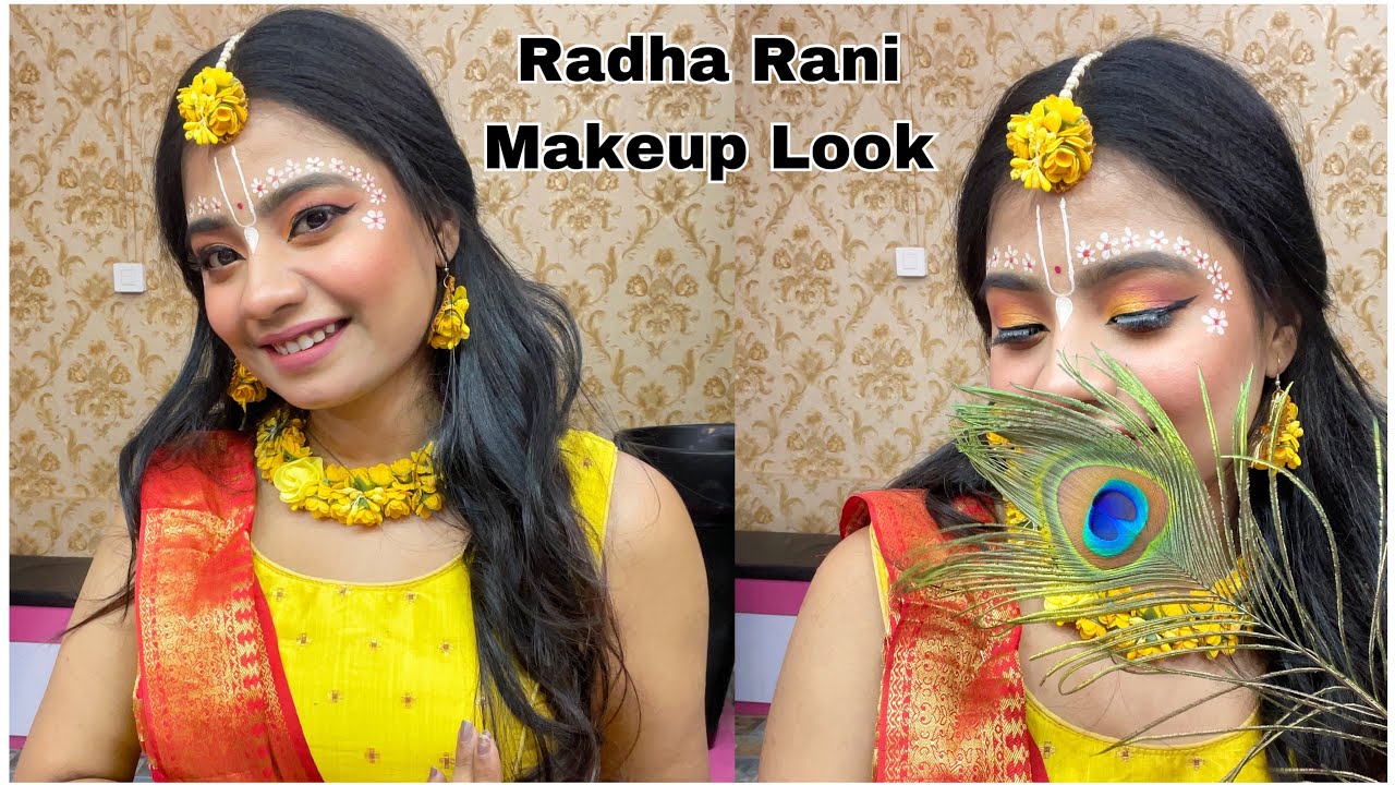 Radha Rani Makeup Tutorial | Janmashtami Makeup Look | Puja’s Glam ...