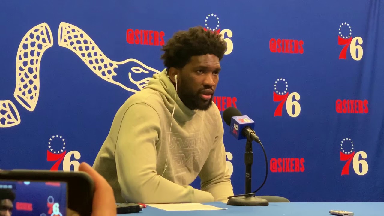 Joel Embiid talks about playing through his dislocated finger 1/6/20 ...