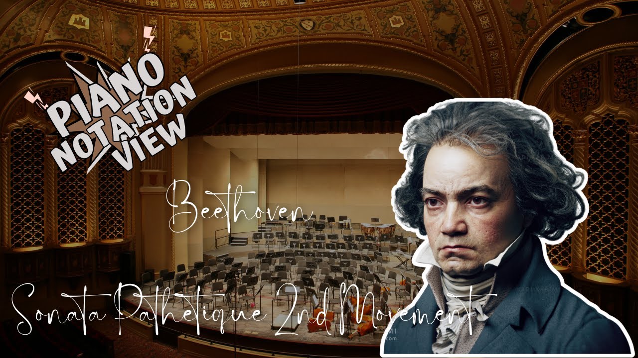 Beethoven | Sonata Pathetique 2nd Movement | With Piano View & Notation | Classical Music - YouTube