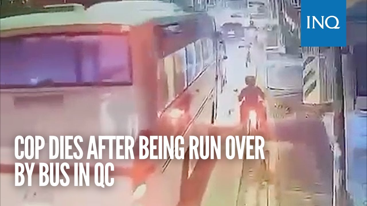 Cop dies after being run over by bus in QC - YouTube