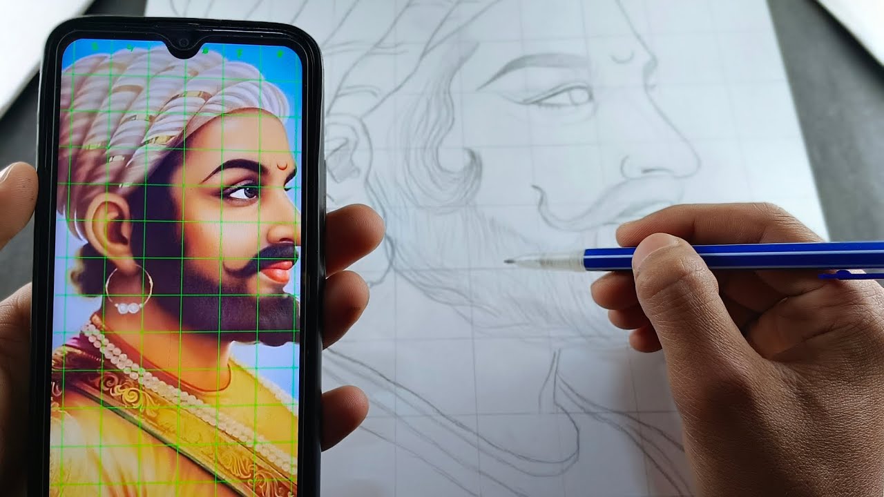 how to make chatrapati shivaji maharaj drawing ll outline tutorial ll🔥 ...
