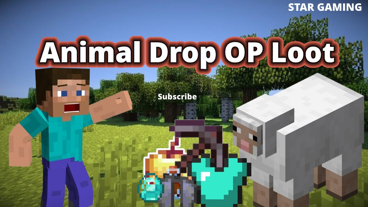 Minecraft: But Animal Drop OP itams - YouTube