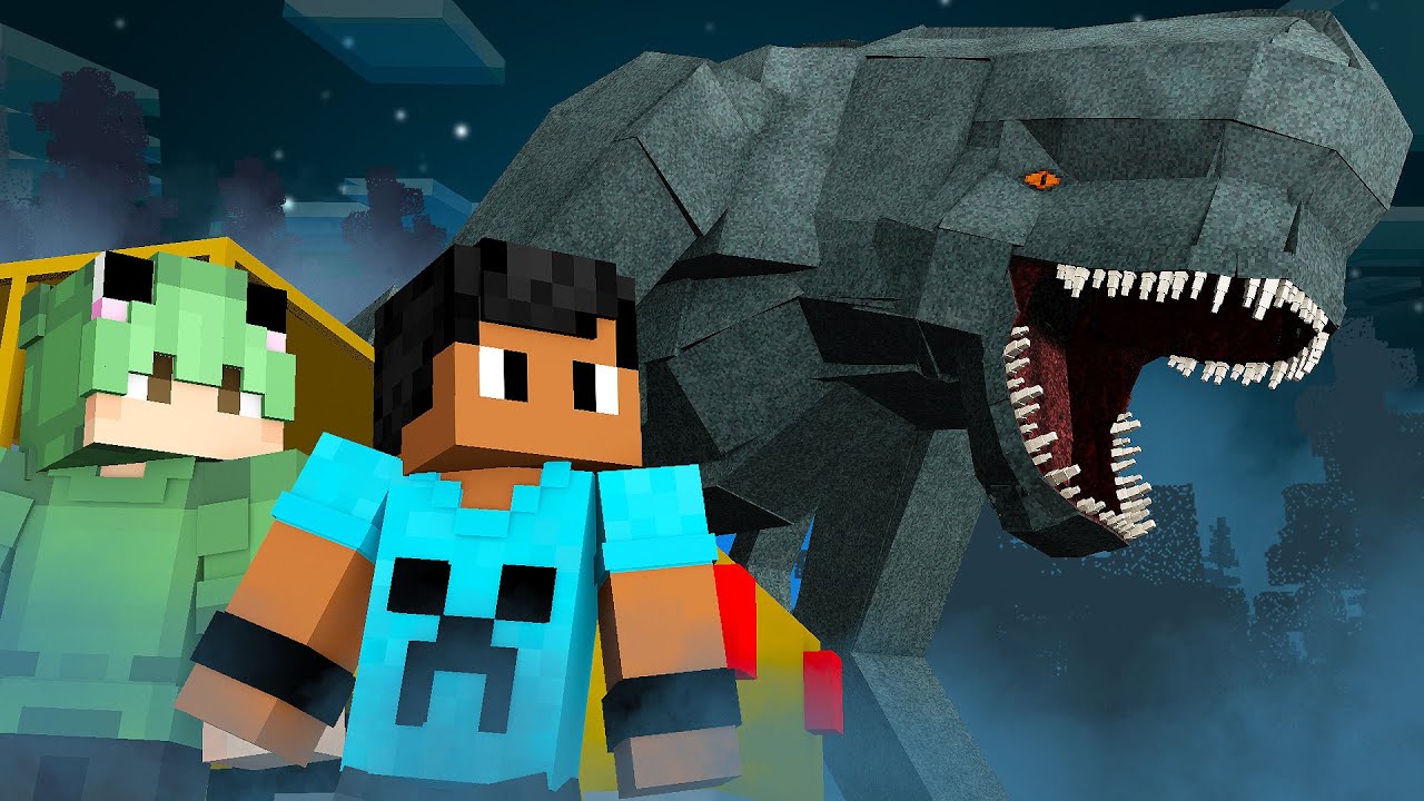 Sobrevivemos ao DISTORTUS REX TERROR no Minecraft - YouTube